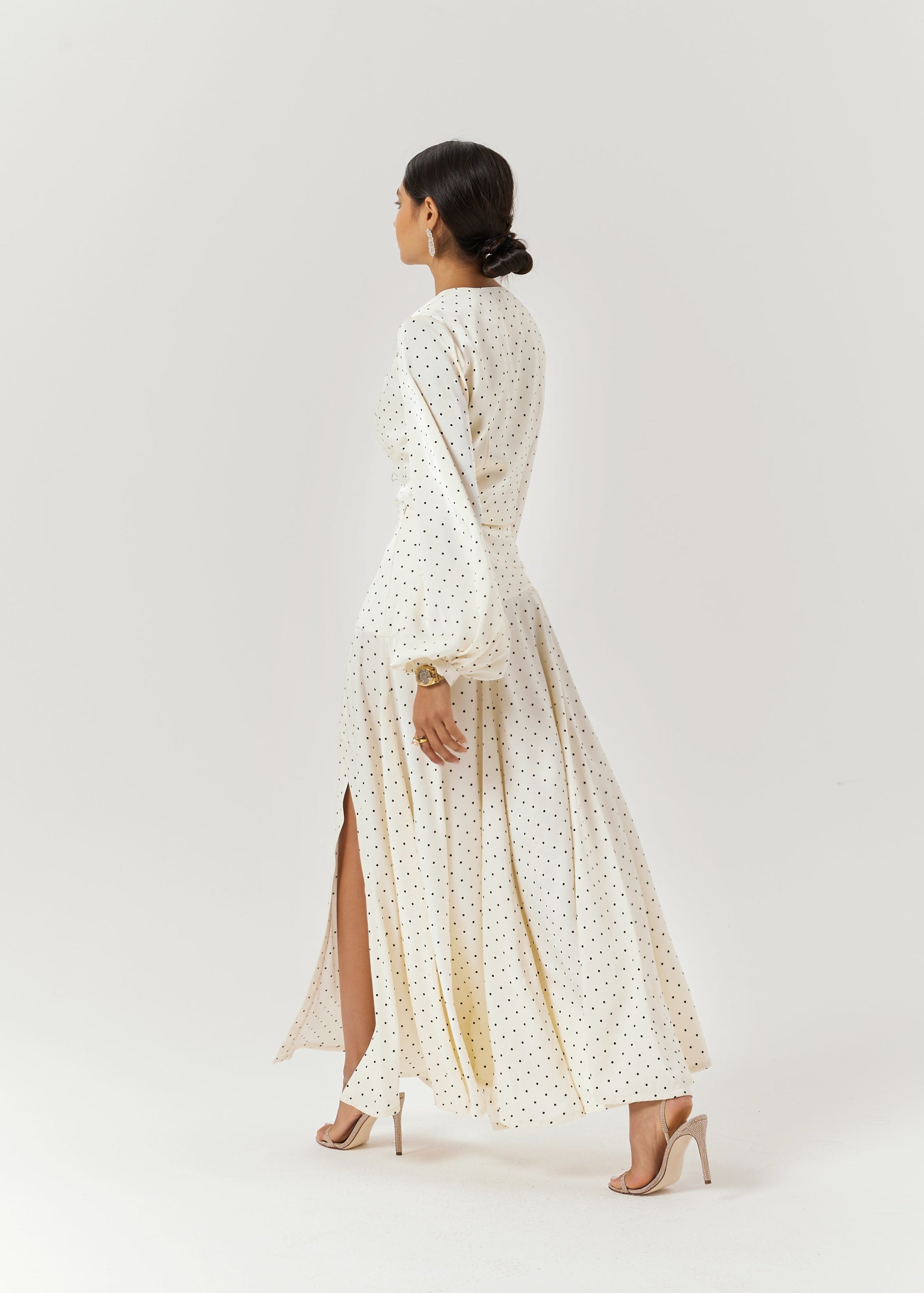 Rhona Polka Dot Dream Skirt | Ivory/Black – VITA GRACE
